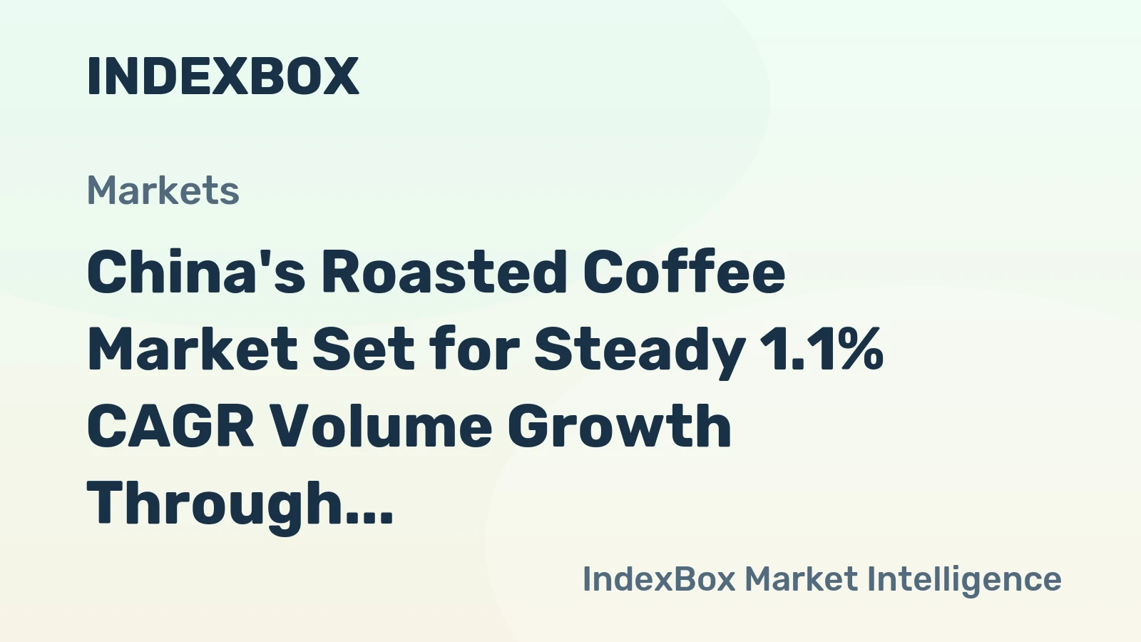 China's Roasted Coffee Market Set for Steady 1.1% CAGR Volume Growth Through 2035