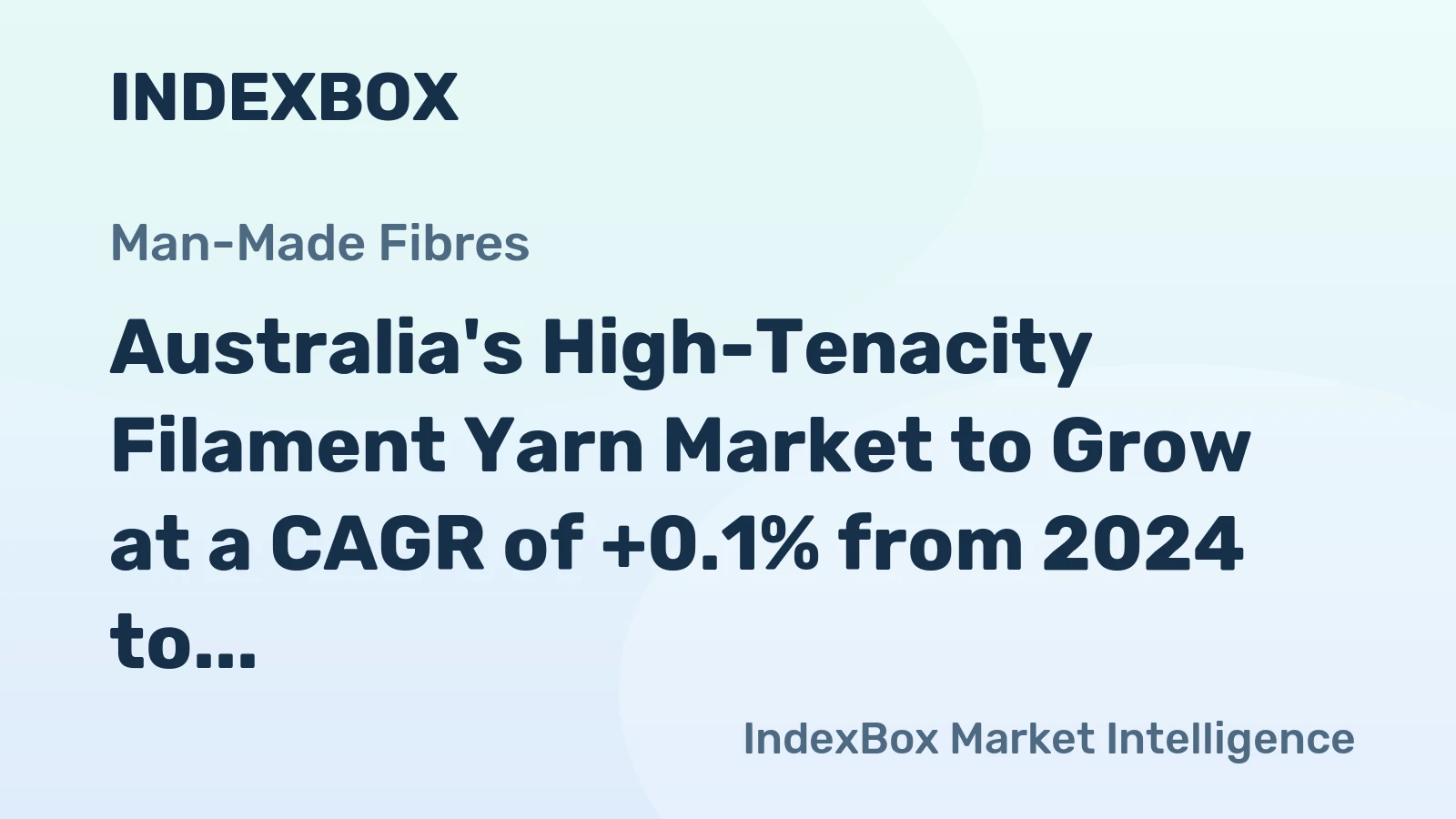Australia's High-Tenacity Filament Yarn Market to Grow at a CAGR of +0.1% from 2024 to 2035
