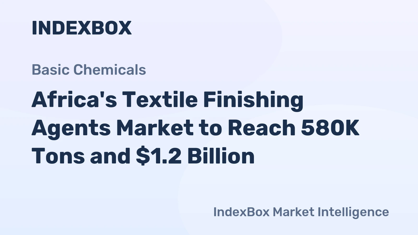 Africa's Textile Finishing Agents Market to Reach 580K Tons and $1.2 Billion