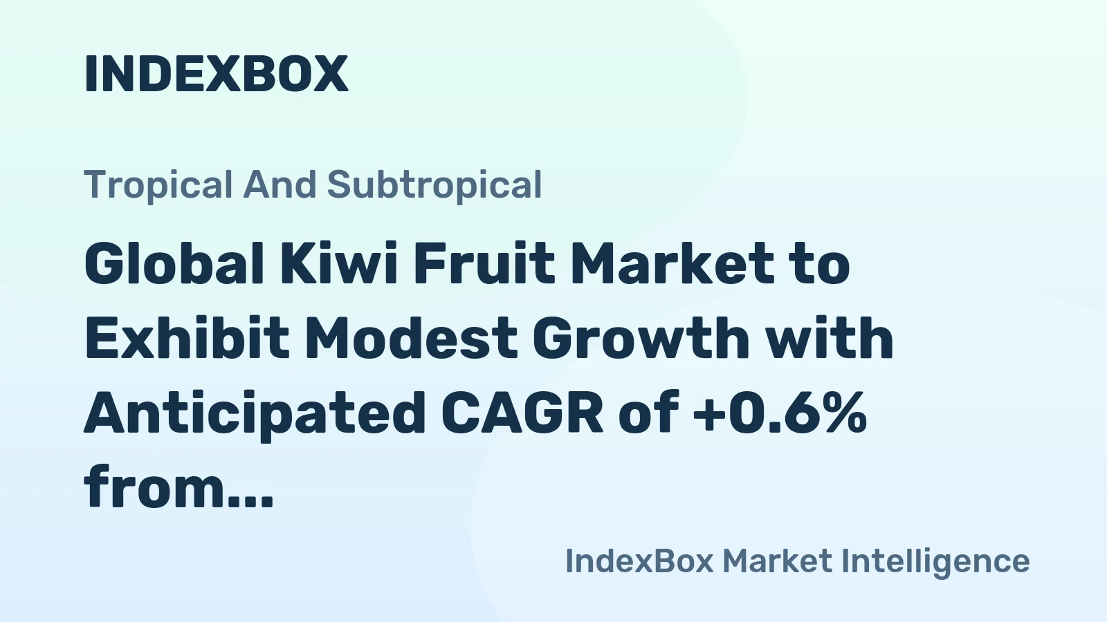 Global Kiwi Fruit Market to Exhibit Modest Growth with Anticipated CAGR of +0.6% from 2024 to 2035