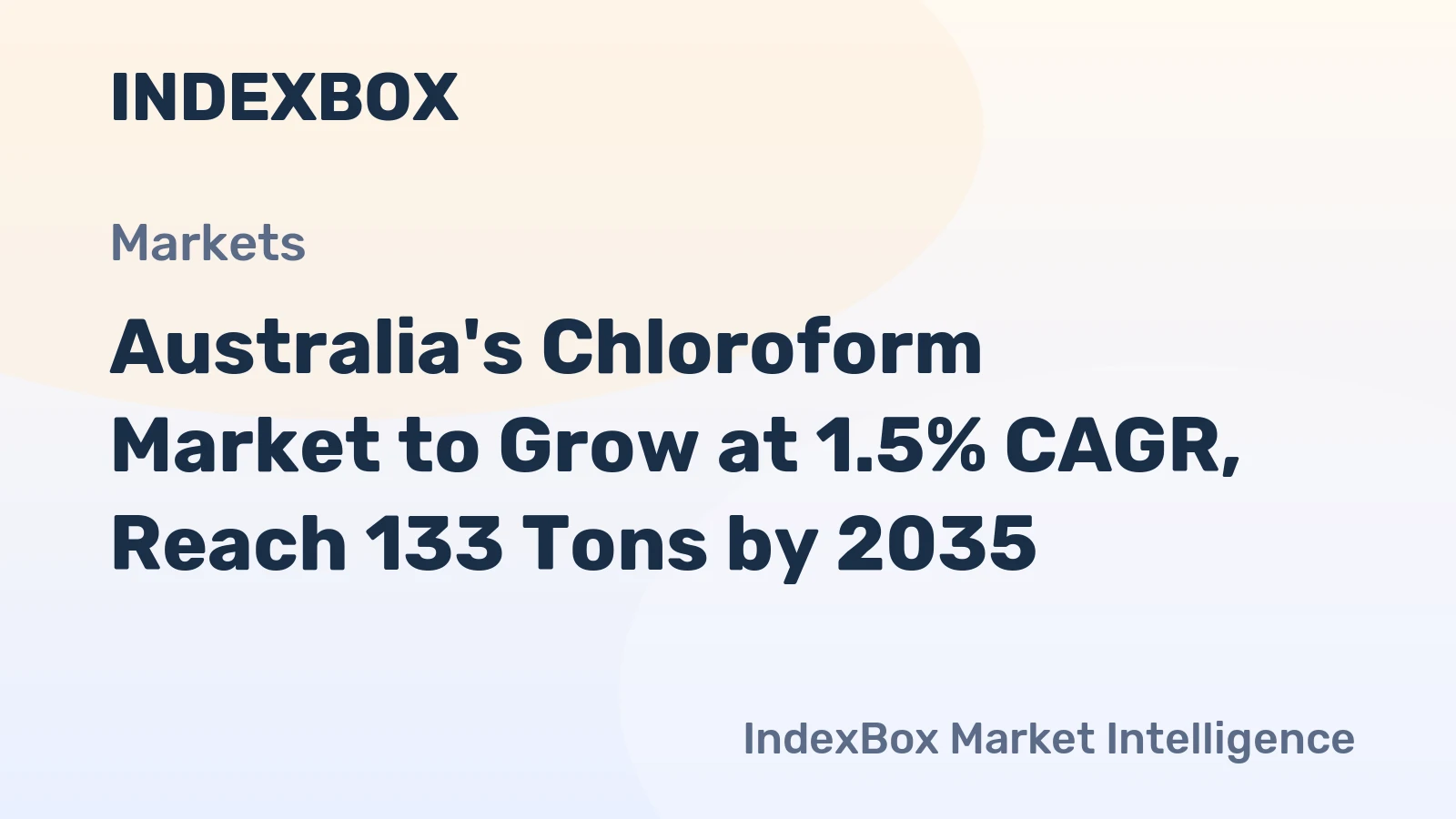 Australia's Chloroform Market to Grow at 1.5% CAGR, Reach 133 Tons by 2035
