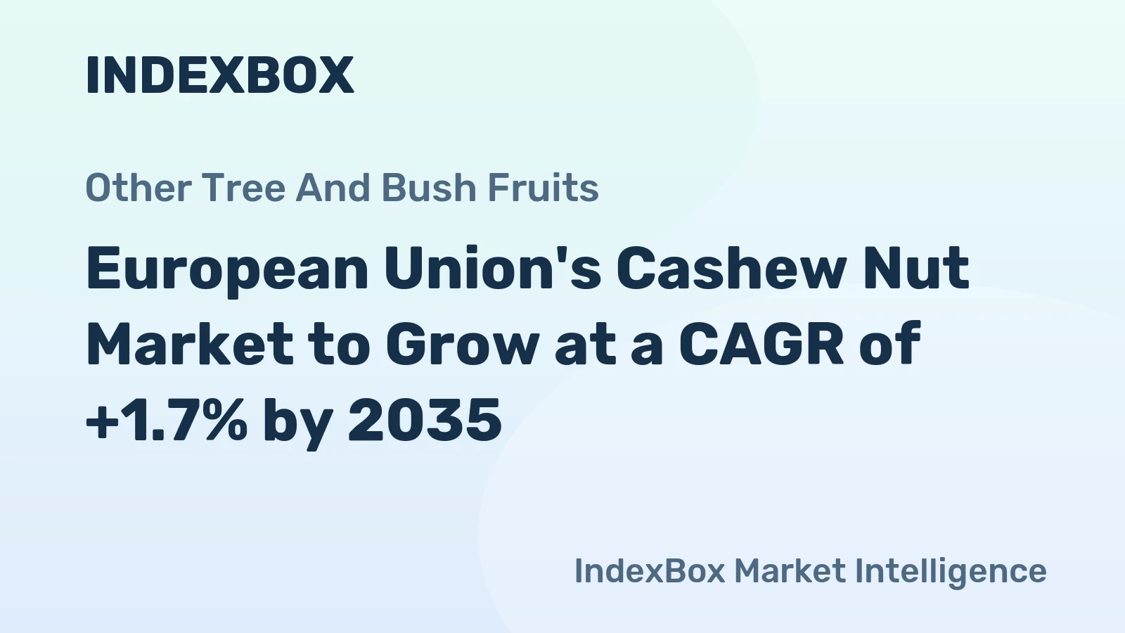 European Union's Cashew Nut Market to Grow at a CAGR of +1.7% by 2035