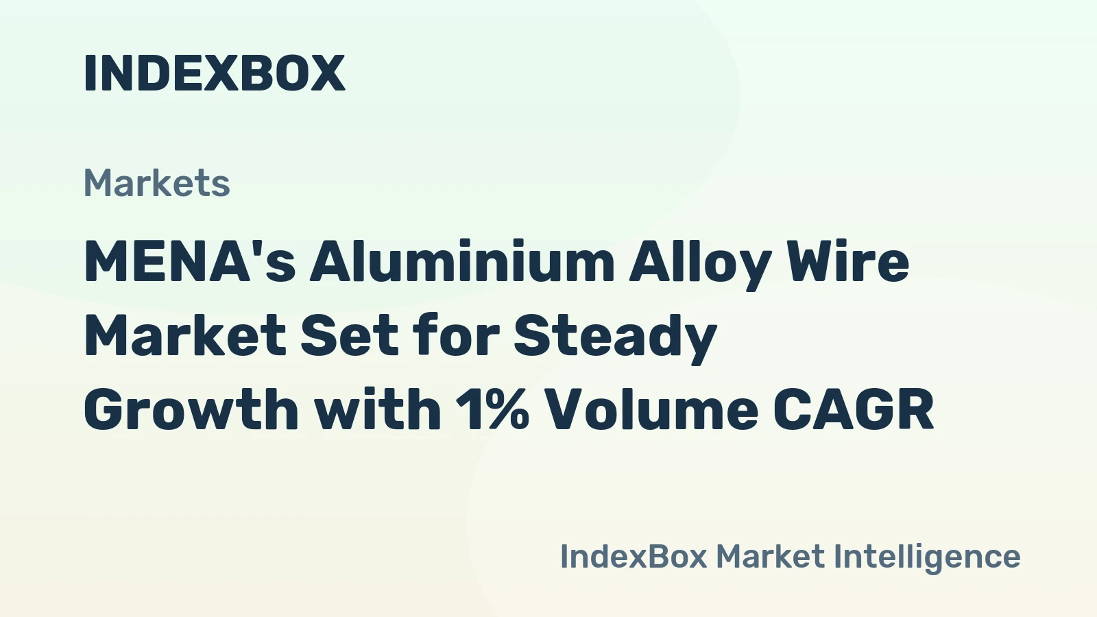 MENA's Aluminium Alloy Wire Market Set for Steady Growth with 1% Volume CAGR