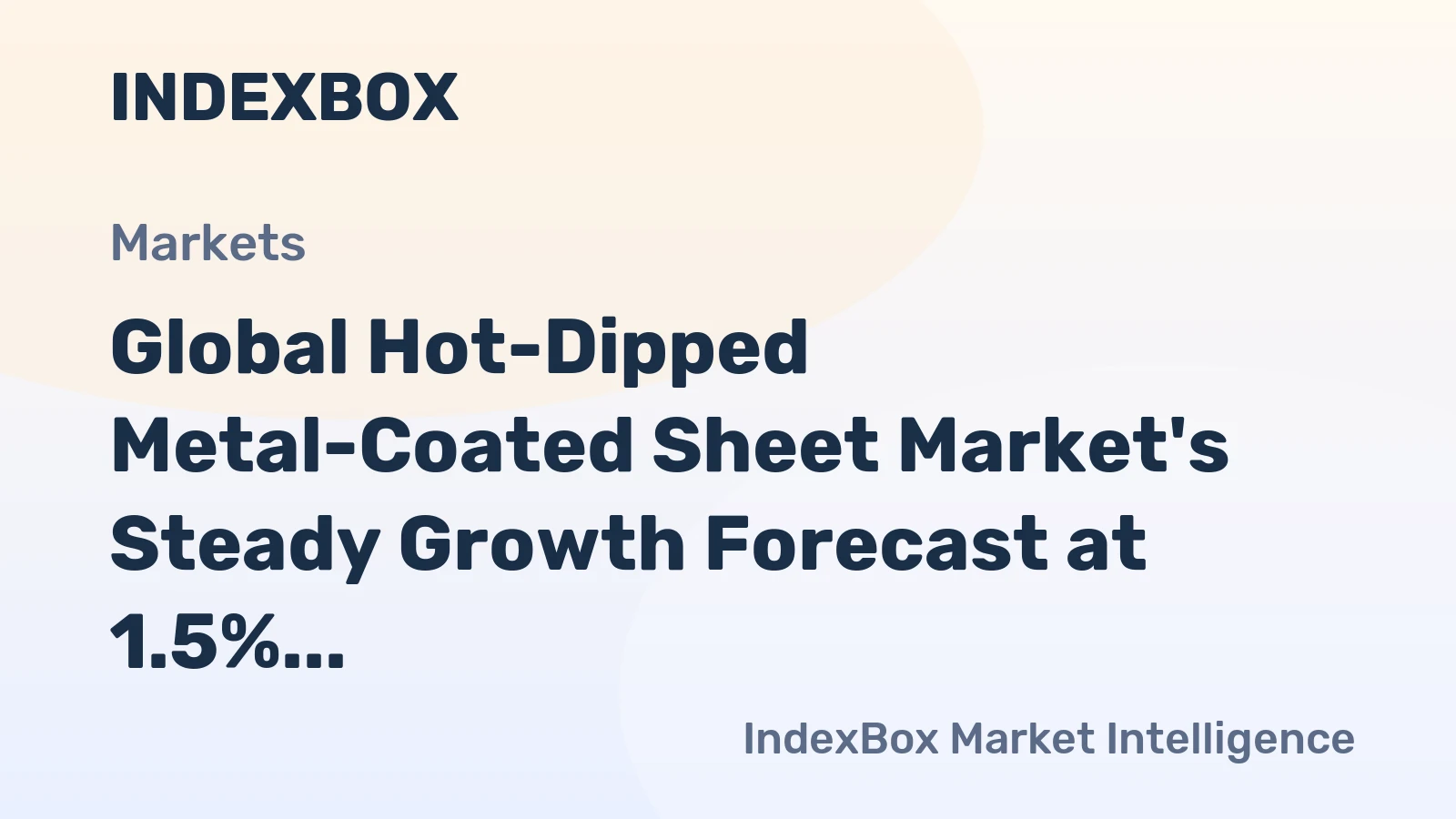 Global Hot-Dipped Metal-Coated Sheet Market's Steady Growth Forecast at 1.5% CAGR Through 2035