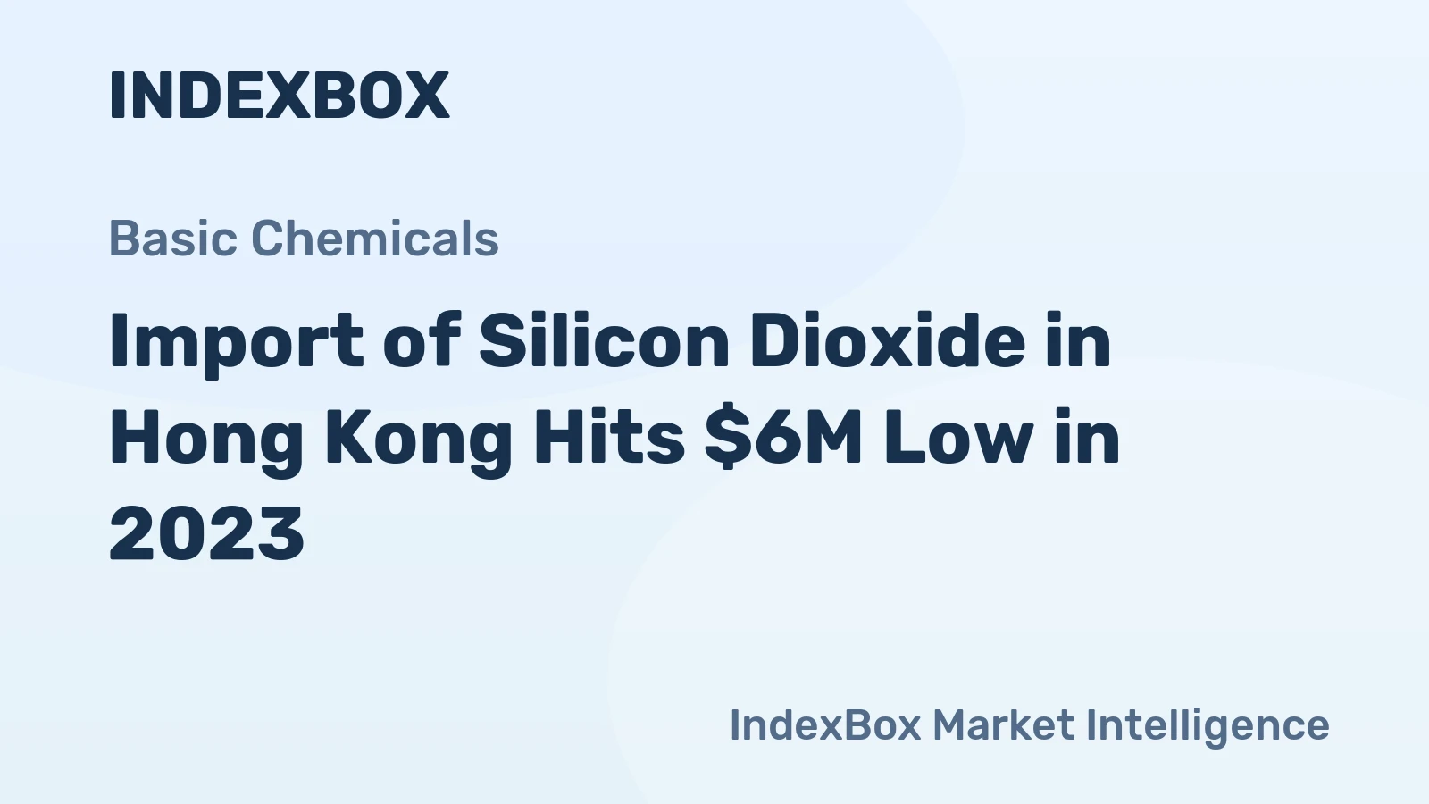 Import of Silicon Dioxide in Hong Kong Hits $6M Low in 2023