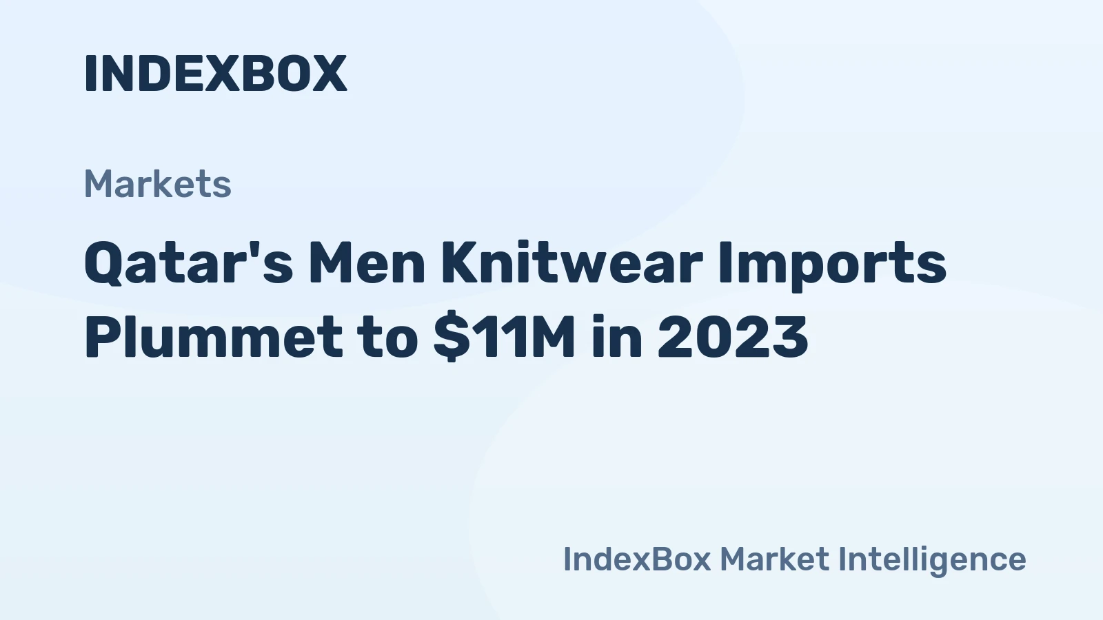 Qatar's Men Knitwear Imports Plummet to $11M in 2023