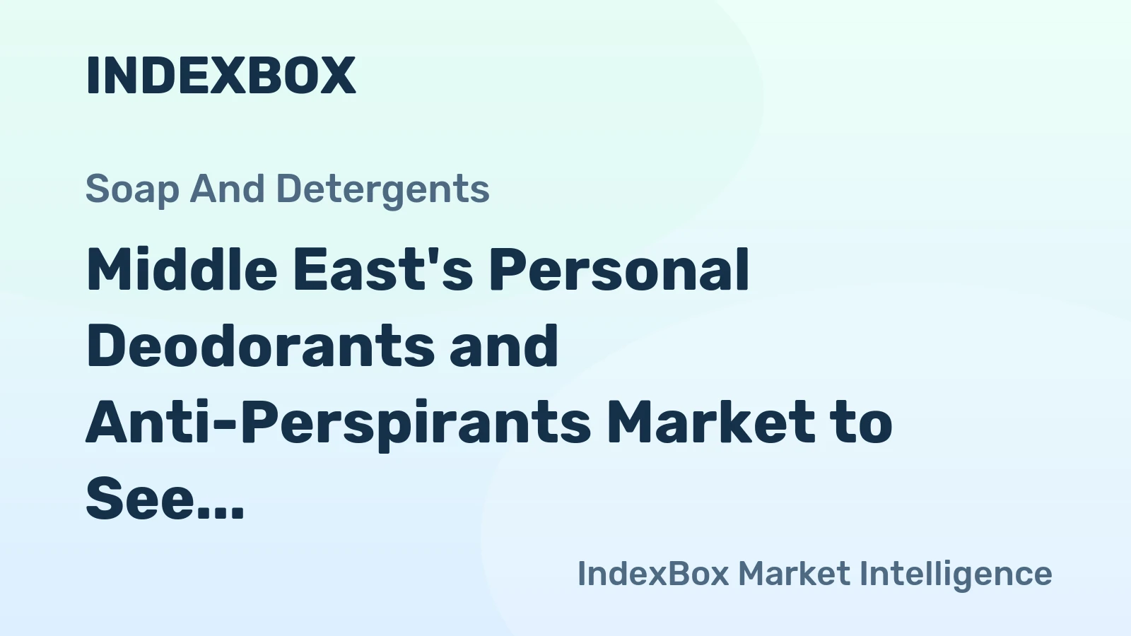 Middle East's Personal Deodorants and Anti-Perspirants Market to See Moderate Growth with CAGR of +1.6% by 2035