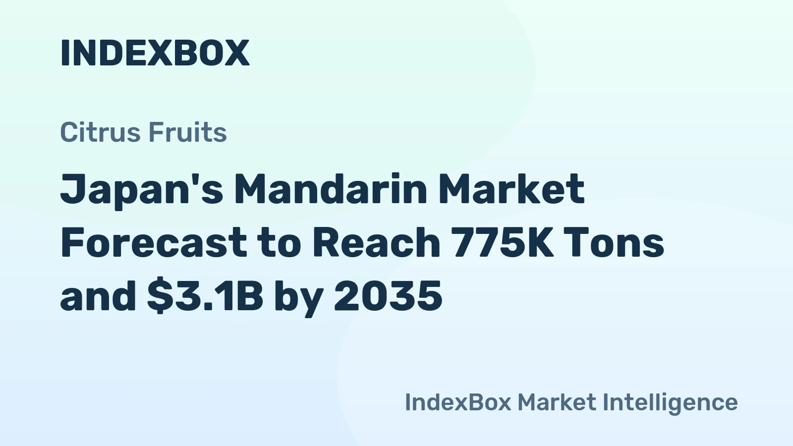 Japan's Mandarin Market Forecast to Reach 775K Tons and $3.1B by 2035