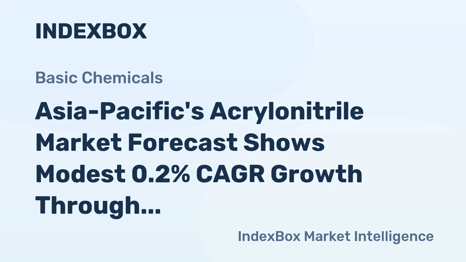 Asia-Pacific's Acrylonitrile Market Forecast Shows Modest 0.2% CAGR Growth Through 2035