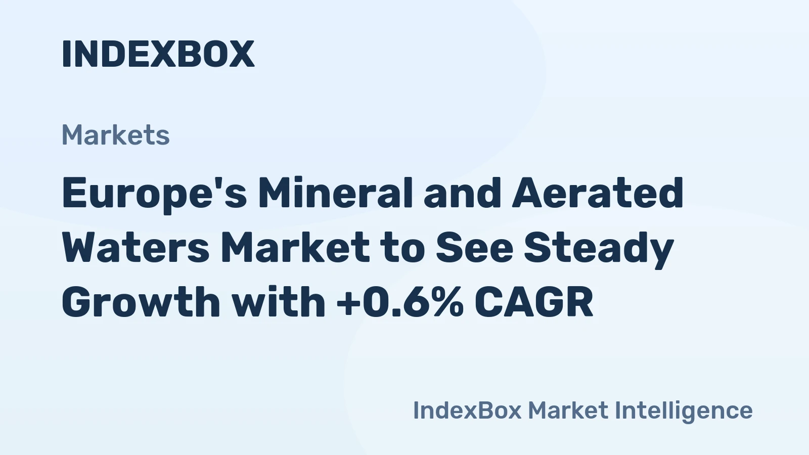 Europe's Mineral and Aerated Waters Market to See Steady Growth with +0.6% CAGR