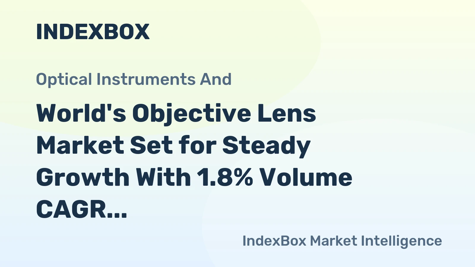 World's Objective Lens Market Set for Steady Growth With 1.8% Volume CAGR Through 2035