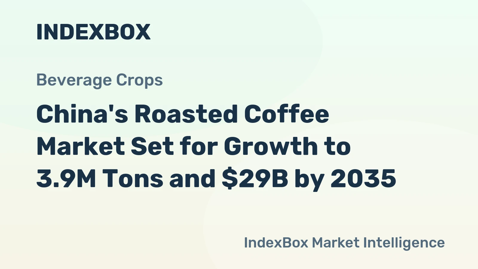 China's Roasted Coffee Market Set for Growth to 3.9M Tons and $29B by 2035