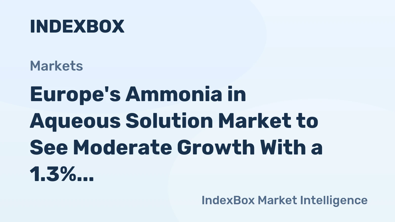 Europe's Ammonia in Aqueous Solution Market to See Moderate Growth With a 1.3% CAGR Through 2035