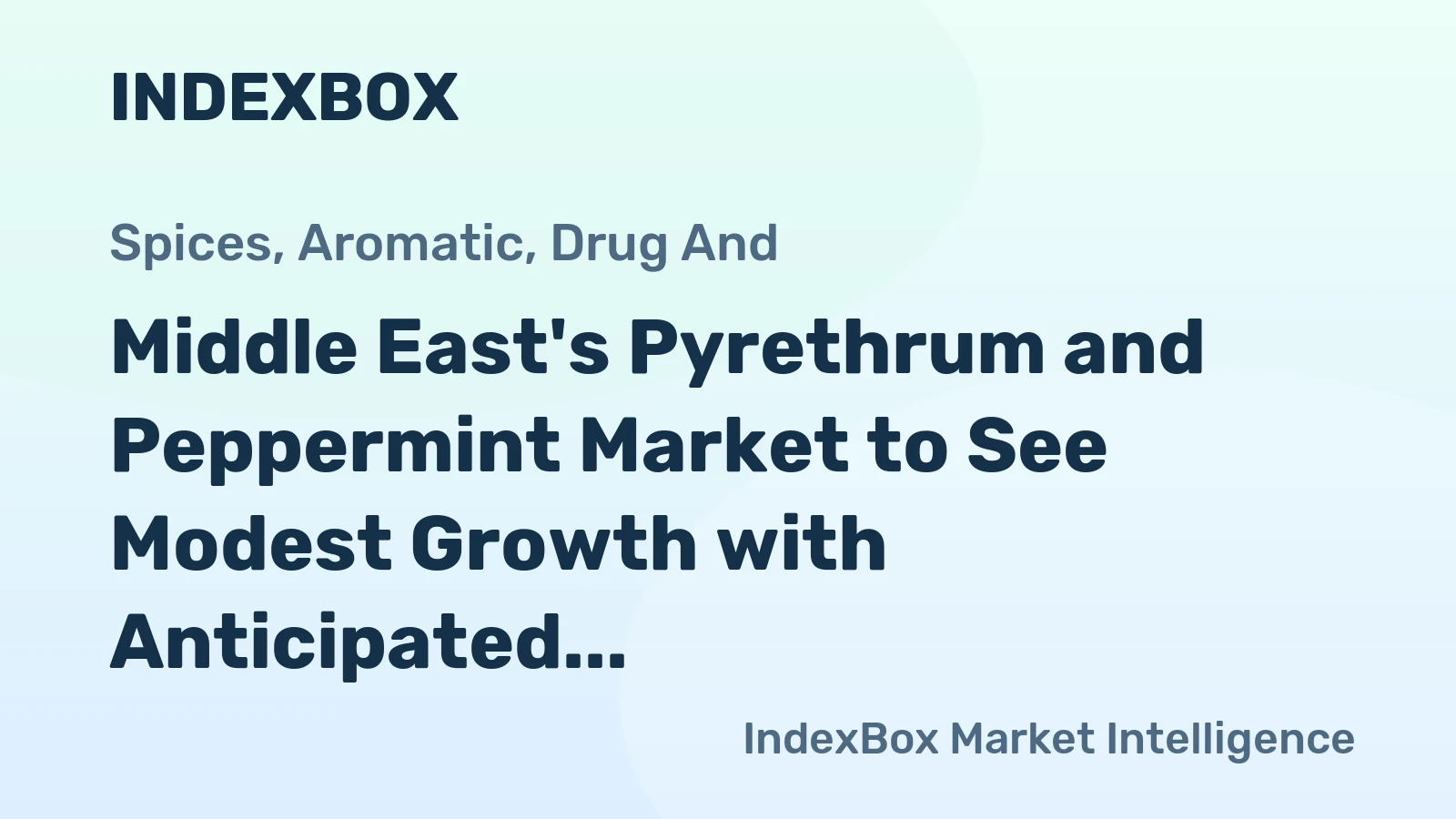 Middle East's Pyrethrum and Peppermint Market to See Modest Growth with Anticipated CAGR of +1.8% by 2035