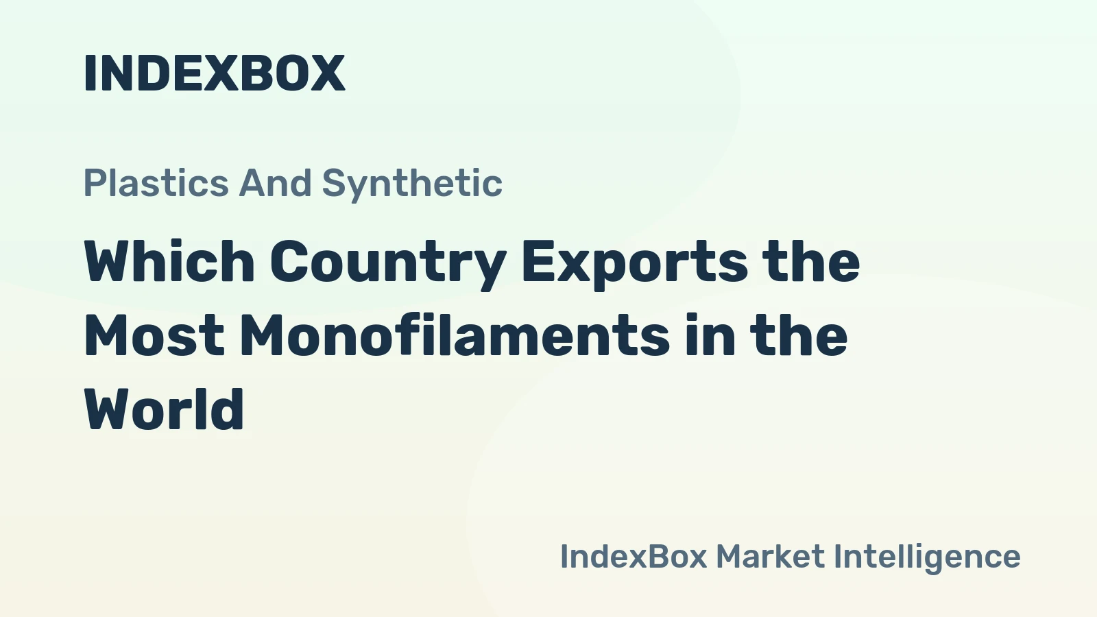 Which Country Exports the Most Monofilaments in the World?