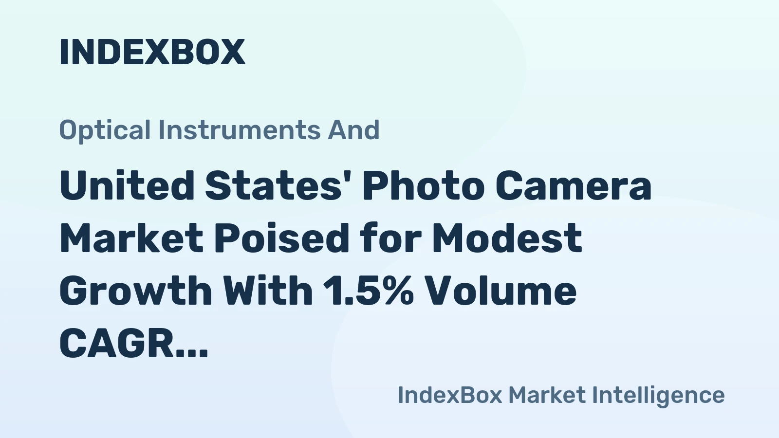 United States' Photo Camera Market Poised for Modest Growth With 1.5% Volume CAGR Through 2035