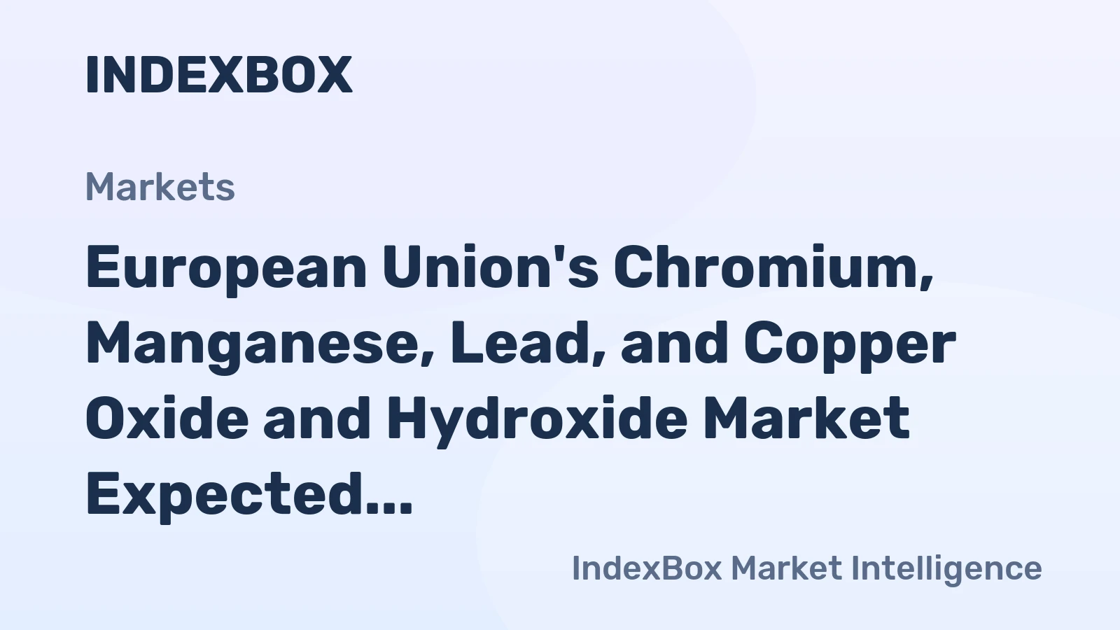 European Union's Chromium, Manganese, Lead, and Copper Oxide and Hydroxide Market Expected to See Slight Growth with +0.9% CAGR from 2024 to 2035