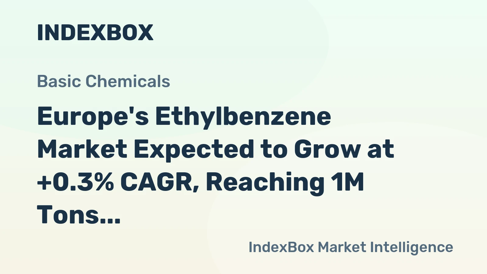 Europe's Ethylbenzene Market Expected to Grow at +0.3% CAGR, Reaching 1M Tons by 2035