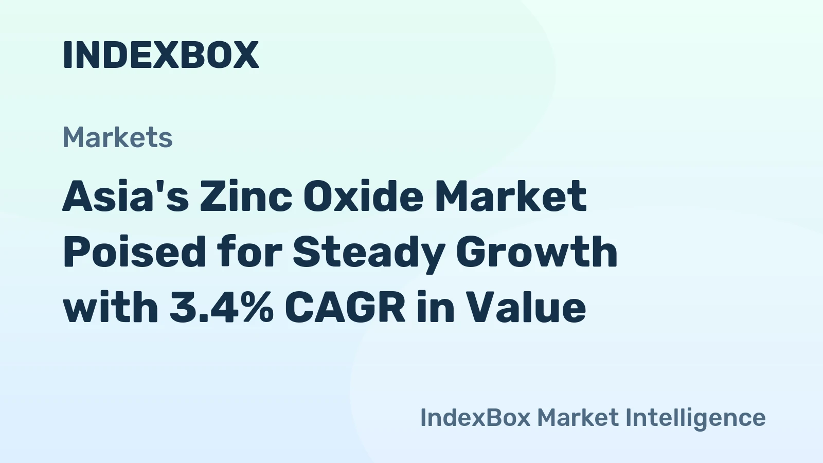 Asia's Zinc Oxide Market Poised for Steady Growth with 3.4% CAGR in Value