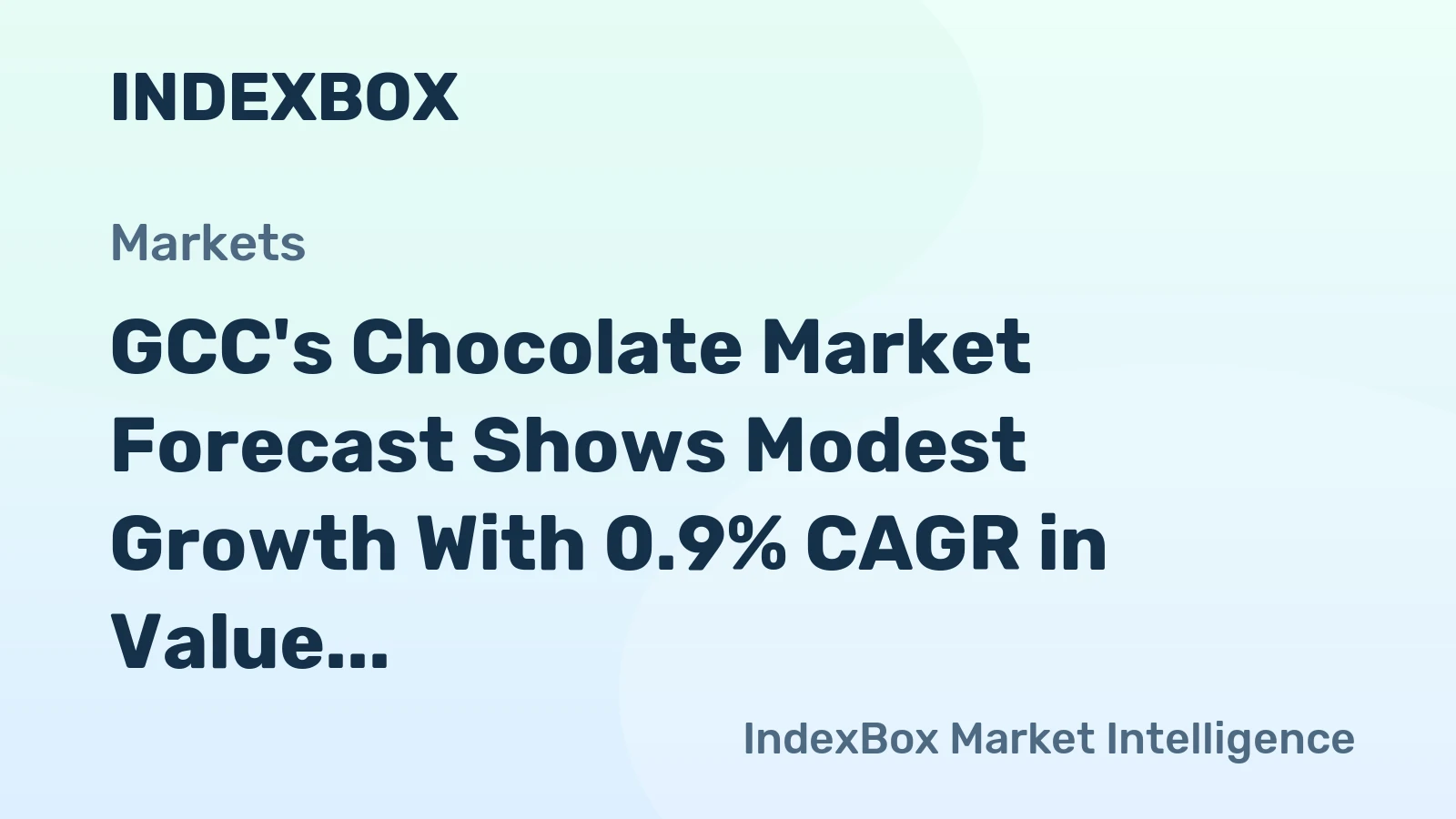 GCC's Chocolate Market Forecast Shows Modest Growth With 0.9% CAGR in Value Despite Recent Contraction