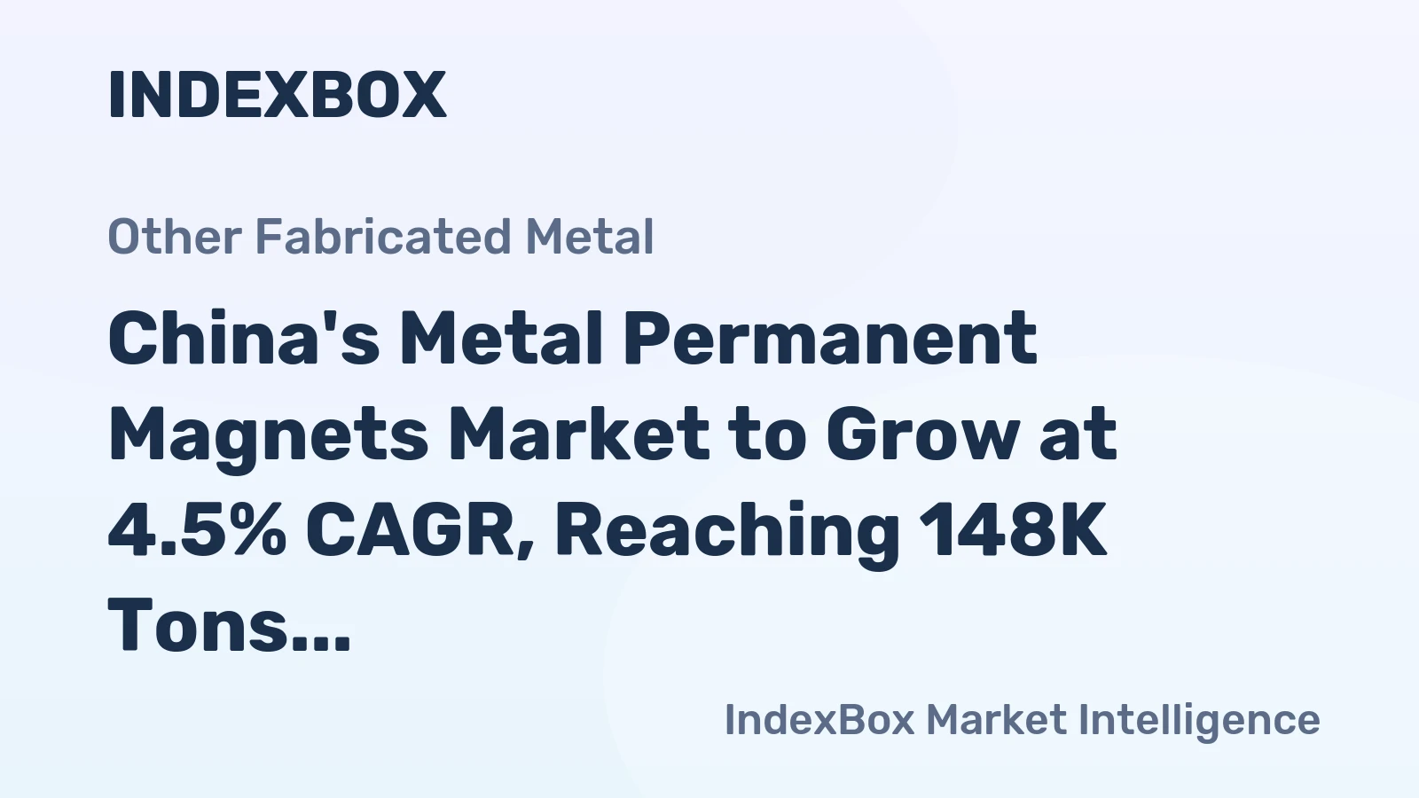 China's Metal Permanent Magnets Market to Grow at 4.5% CAGR, Reaching 148K Tons by 2035