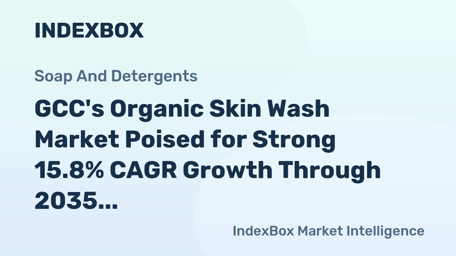 GCC's Organic Skin Wash Market Poised for Strong 15.8% CAGR Growth Through 2035
