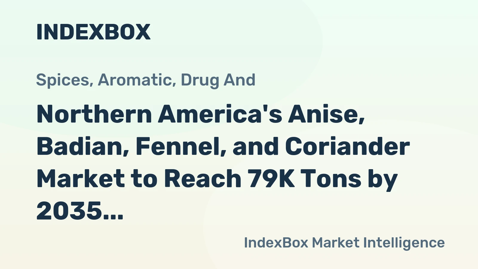 Northern America's Anise, Badian, Fennel, and Coriander Market to Reach 79K Tons by 2035, Valued at $250M
