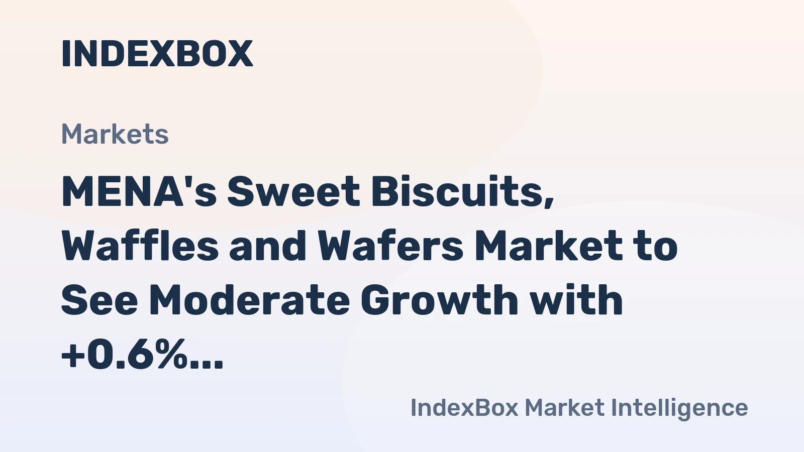 MENA's Sweet Biscuits, Waffles and Wafers Market to See Moderate Growth with +0.6% CAGR from 2024-2035