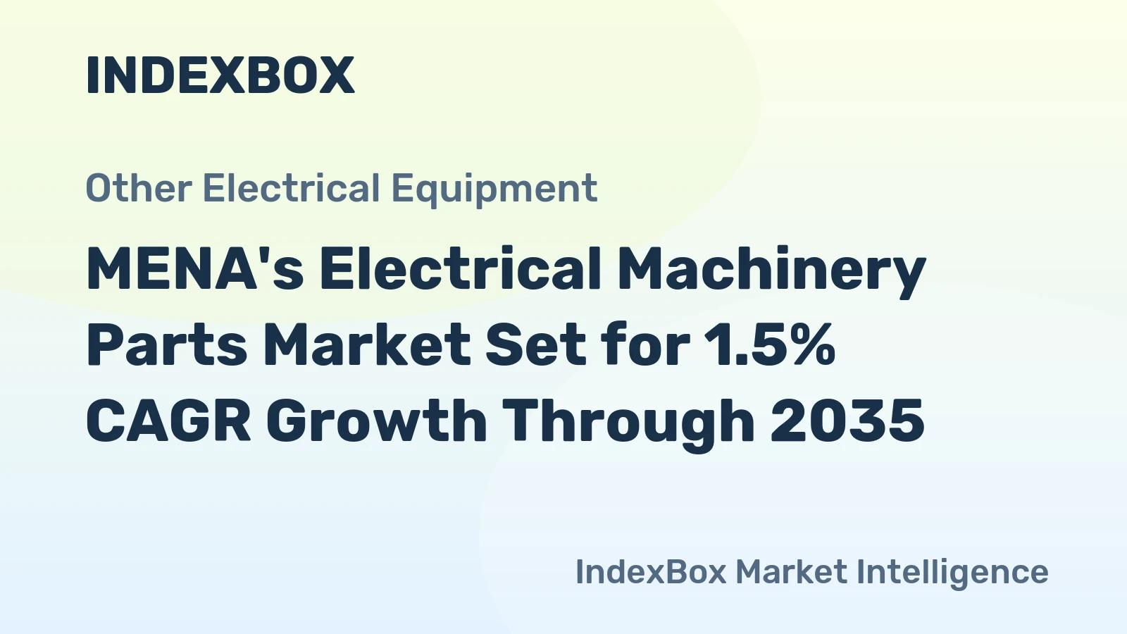 MENA's Electrical Machinery Parts Market Set for 1.5% CAGR Growth Through 2035