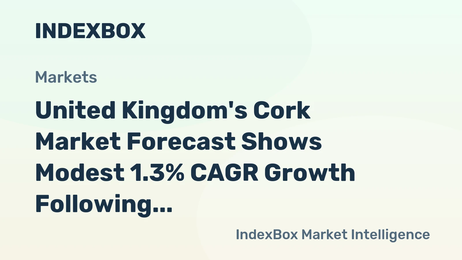 United Kingdom's Cork Market Forecast Shows Modest 1.3% CAGR Growth Following 2024 Contraction