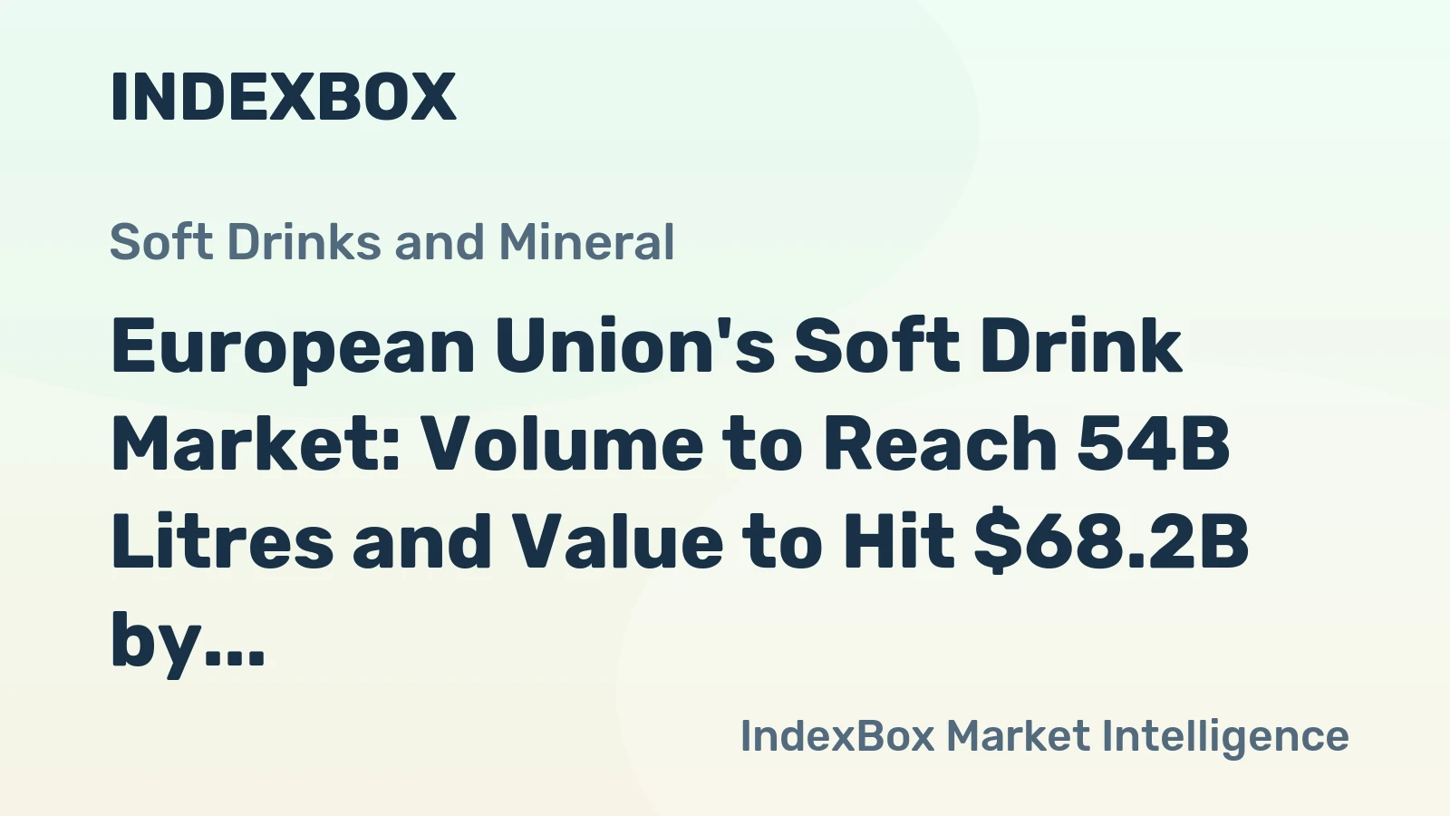 European Union's Soft Drink Market: Volume to Reach 54B Litres and Value to Hit $68.2B by 2035