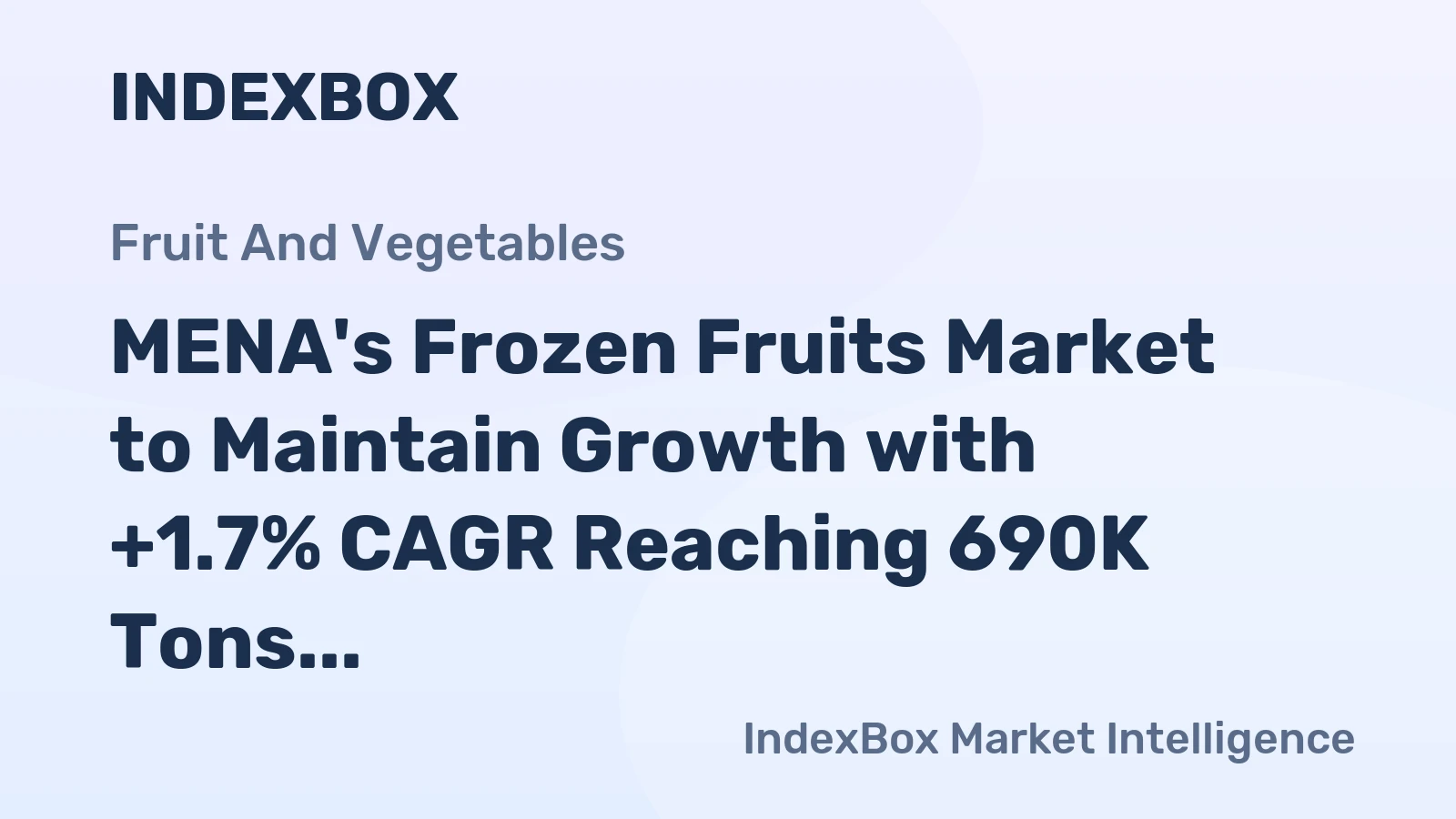 MENA's Frozen Fruits Market to Maintain Growth with +1.7% CAGR Reaching 690K Tons by 2035