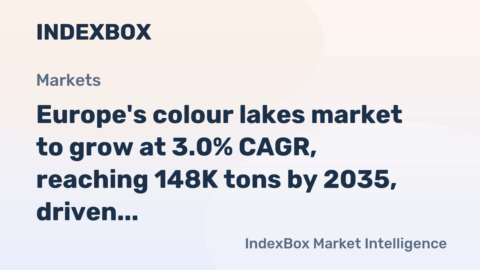 Europe's colour lakes market to grow at 3.0% CAGR, reaching 148K tons by 2035, driven by sustained demand.