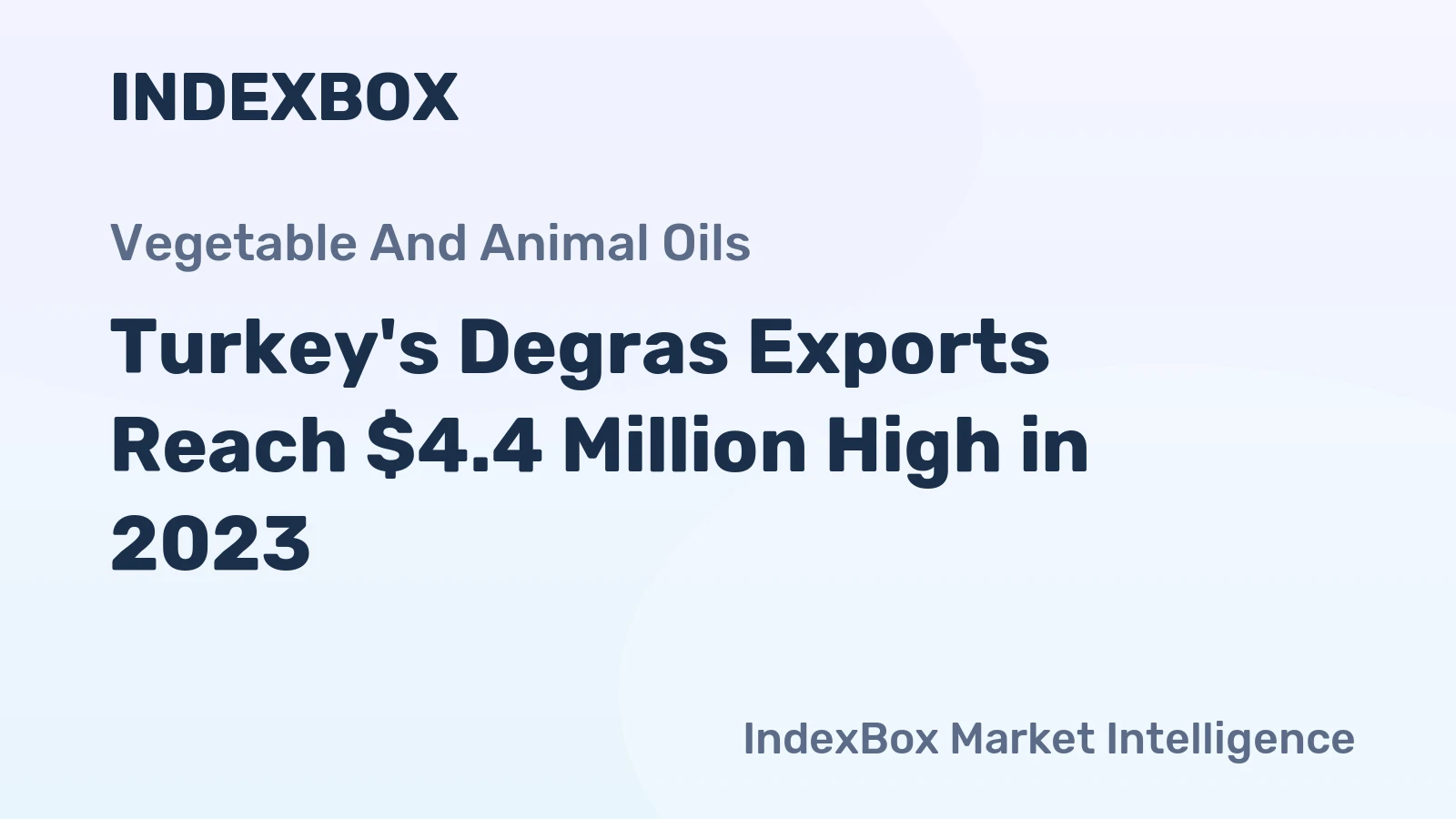 Turkey's Degras Exports Reach $4.4 Million High in 2023