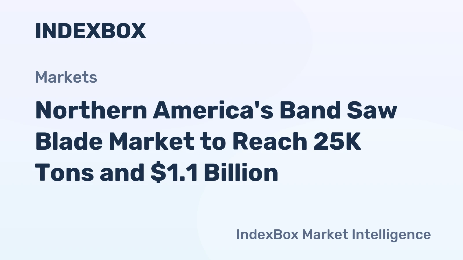 Northern America's Band Saw Blade Market to Reach 25K Tons and $1.1 Billion