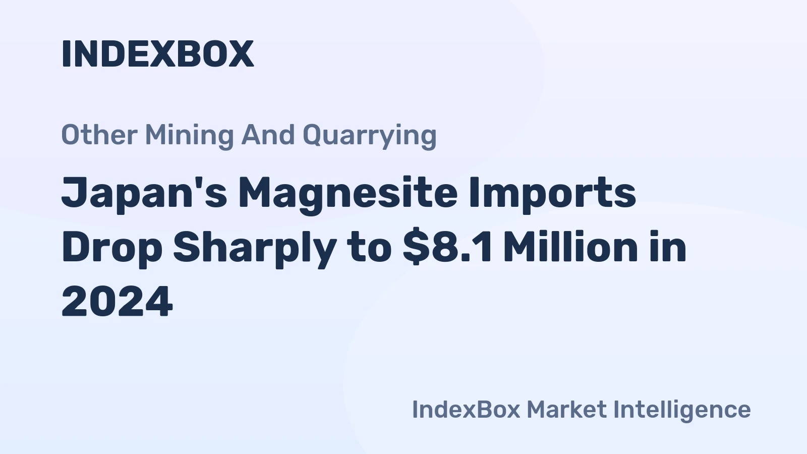 Japan's Magnesite Imports Drop Sharply to $8.1 Million in 2024