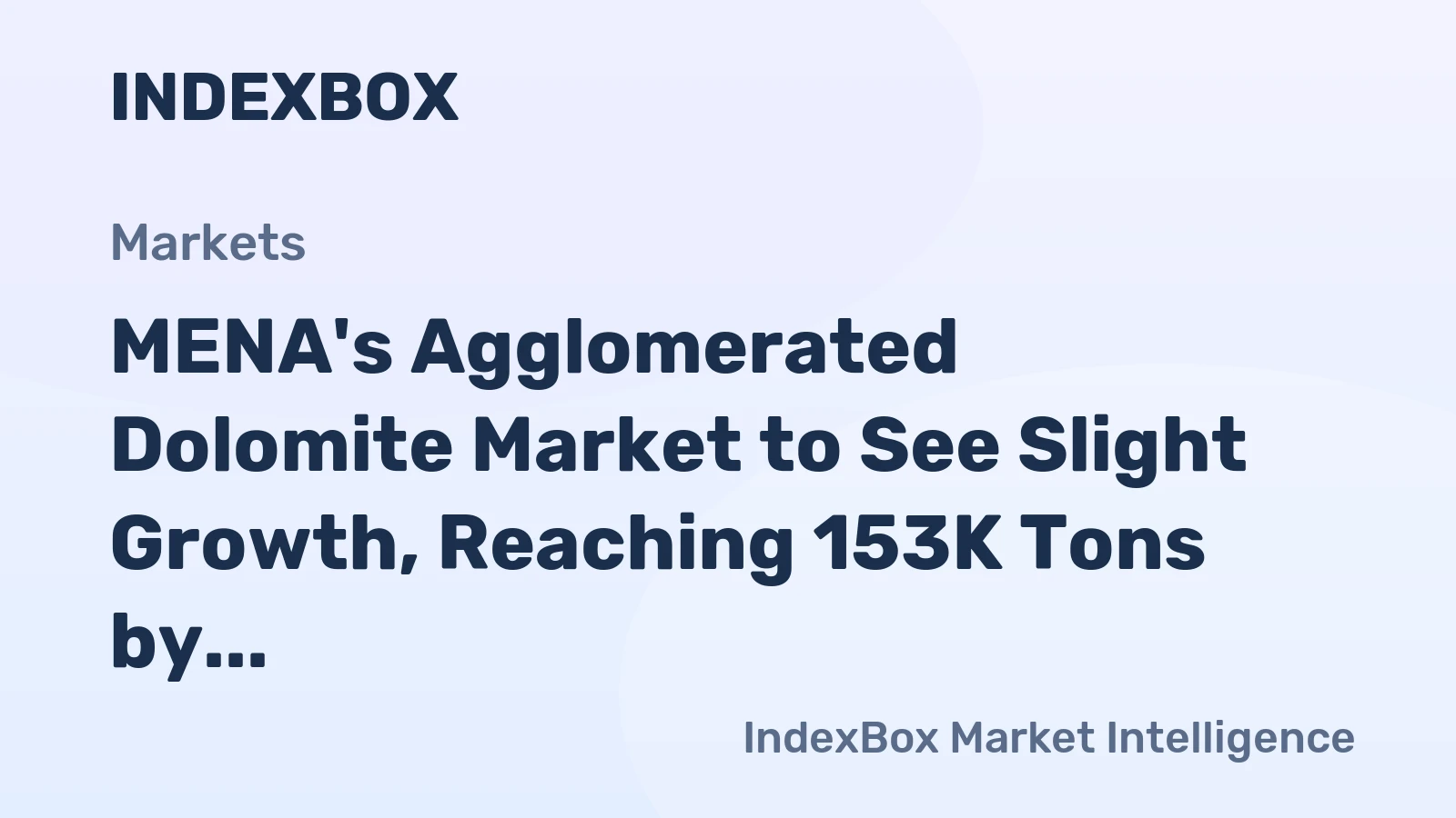 MENA's Agglomerated Dolomite Market to See Slight Growth, Reaching 153K Tons by 2035