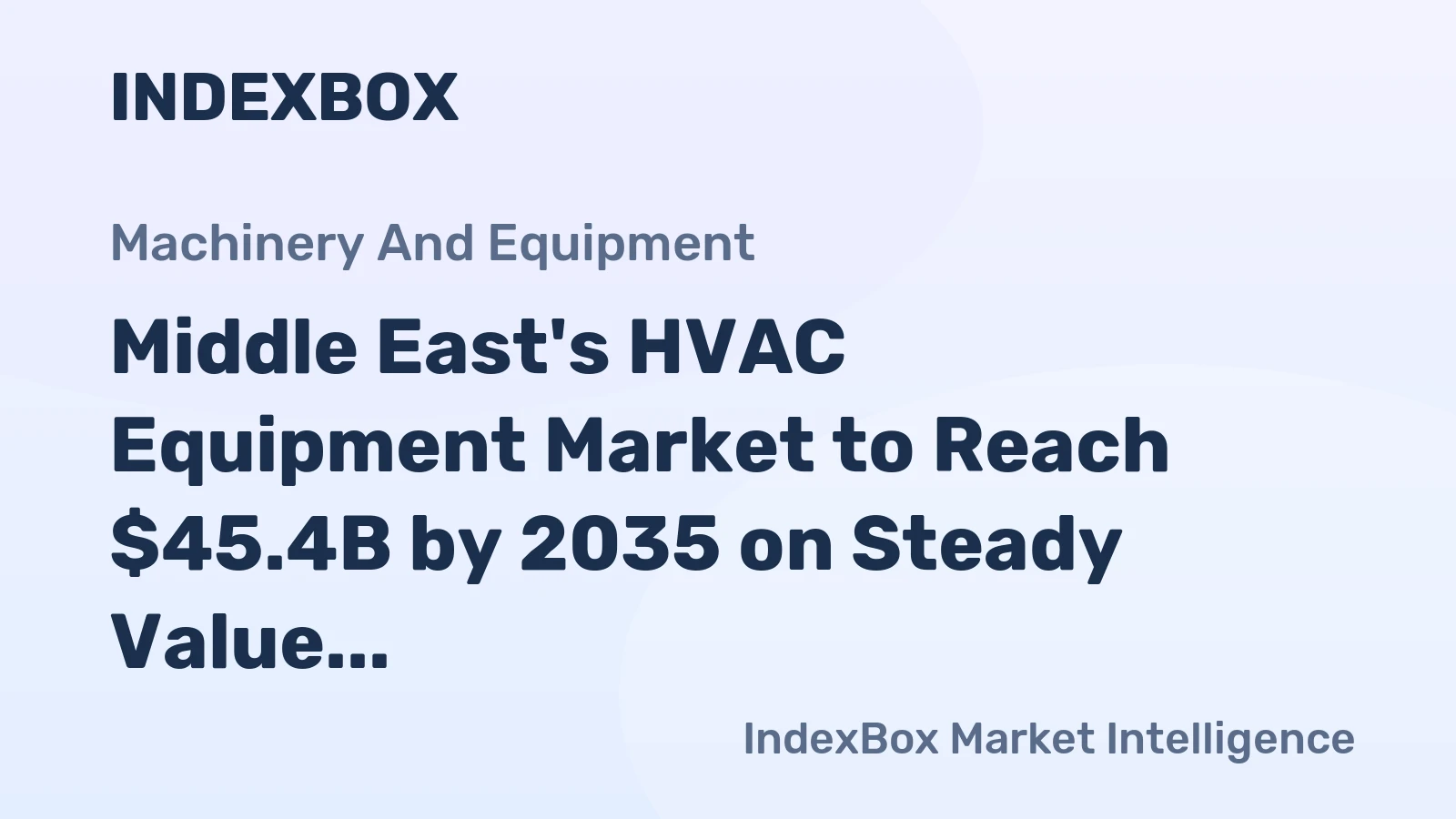 Middle East's HVAC Equipment Market to Reach $45.4B by 2035 on Steady Value Growth