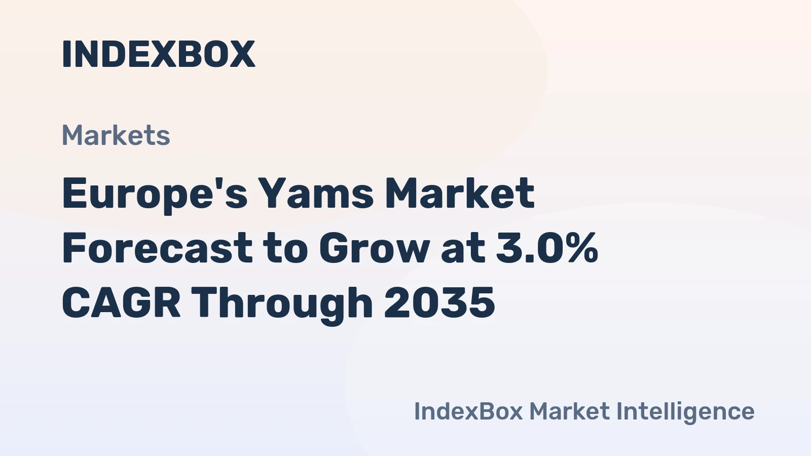 Europe's Yams Market Forecast to Grow at 3.0% CAGR Through 2035