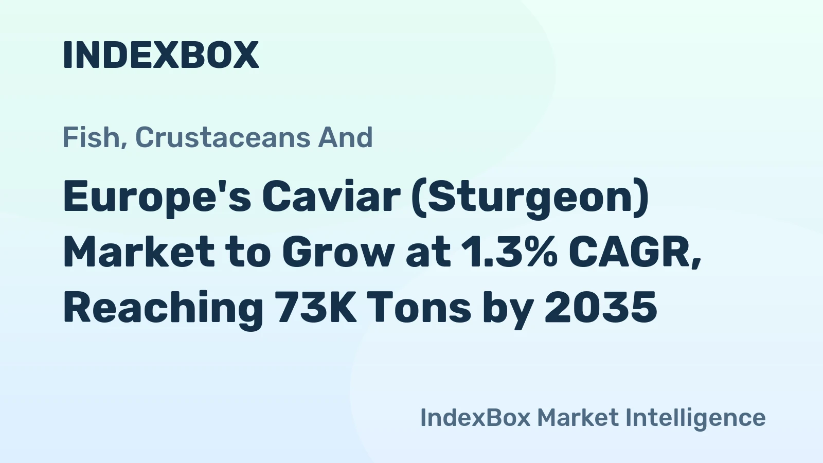 Europe's Caviar (Sturgeon) Market to Grow at 1.3% CAGR, Reaching 73K Tons by 2035