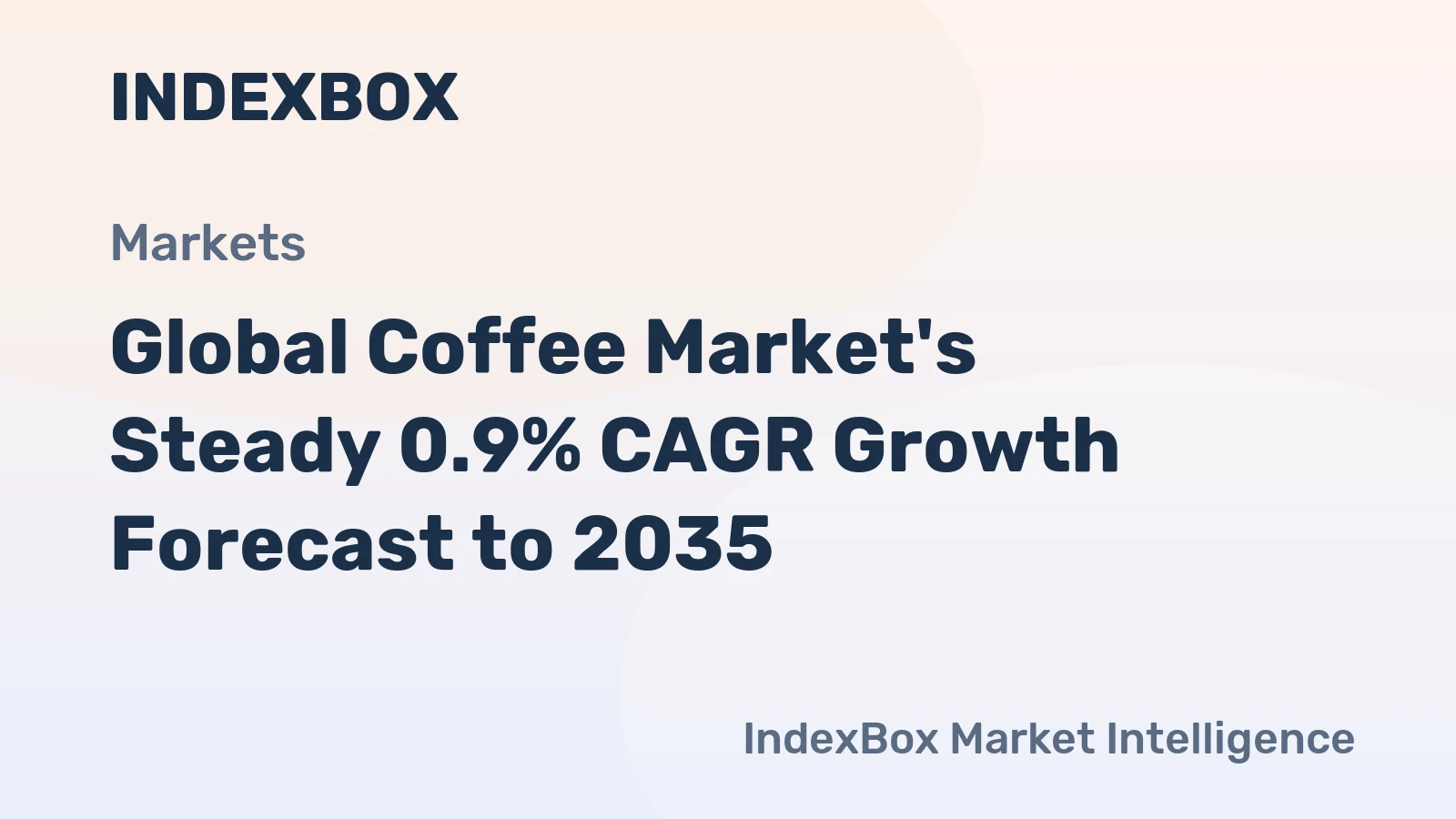 Global Coffee Market's Steady 0.9% CAGR Growth Forecast to 2035