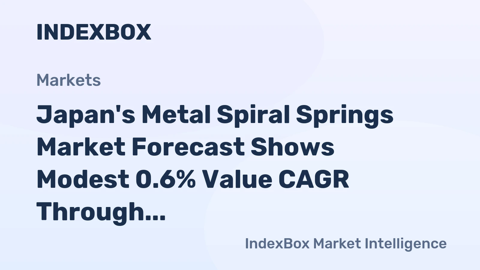 Japan's Metal Spiral Springs Market Forecast Shows Modest 0.6% Value CAGR Through 2035