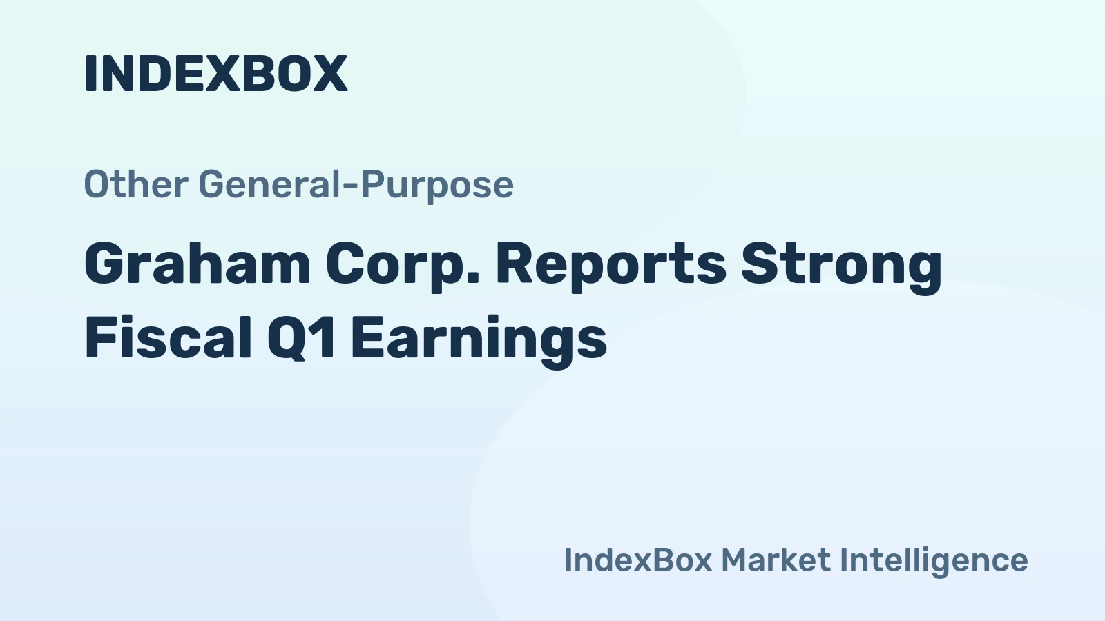Graham Corp. Reports Strong Fiscal Q1 Earnings