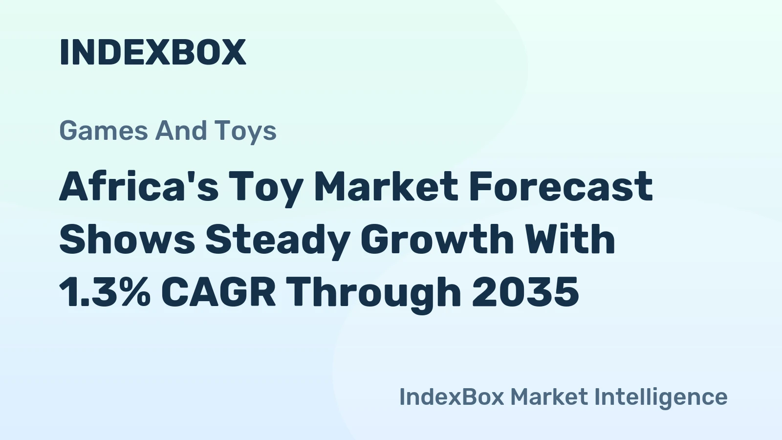 Africa's Toy Market Forecast Shows Steady Growth With 1.3% CAGR Through 2035