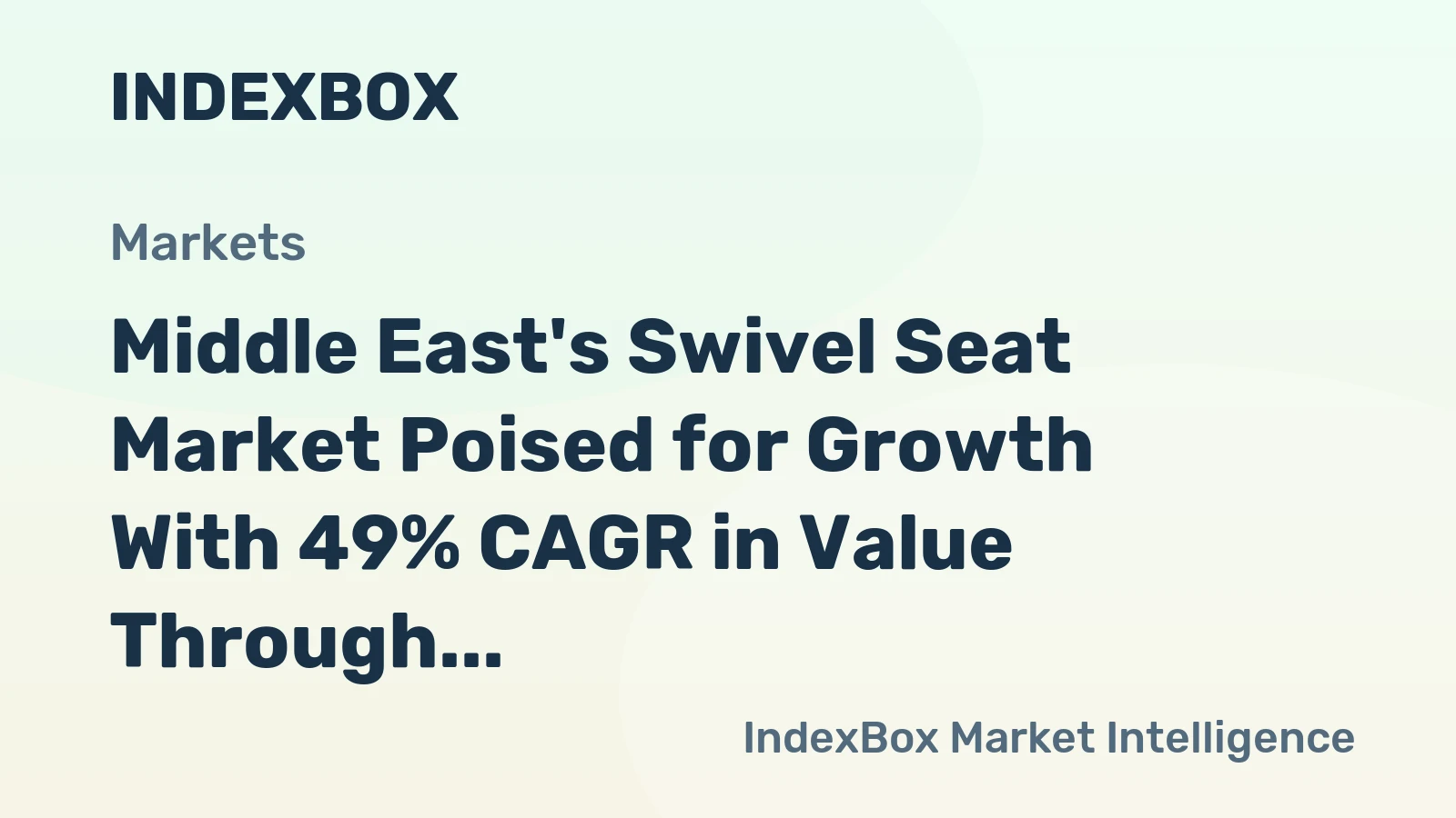 Middle East's Swivel Seat Market Poised for Growth With 49% CAGR in Value Through 2035