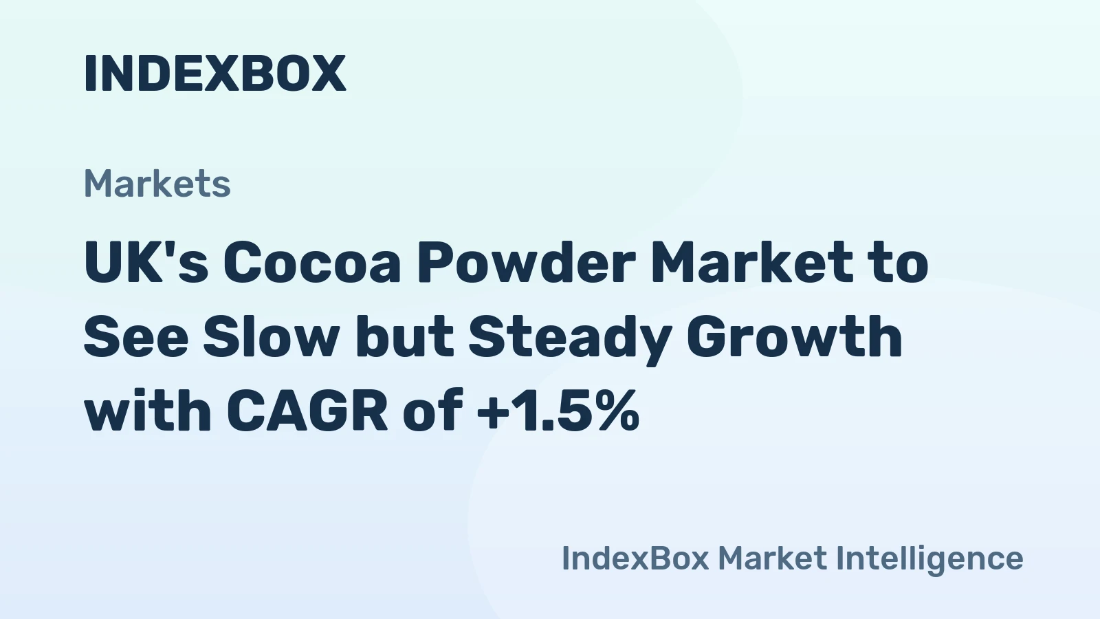 UK's Cocoa Powder Market to See Slow but Steady Growth with CAGR of +1.5%