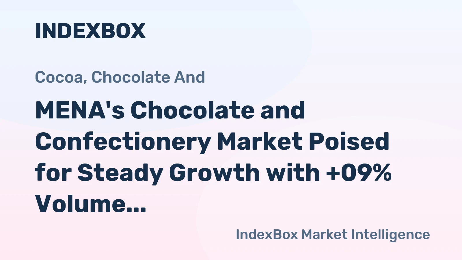 MENA's Chocolate and Confectionery Market Poised for Steady Growth with +09% Volume CAGR Through 2035