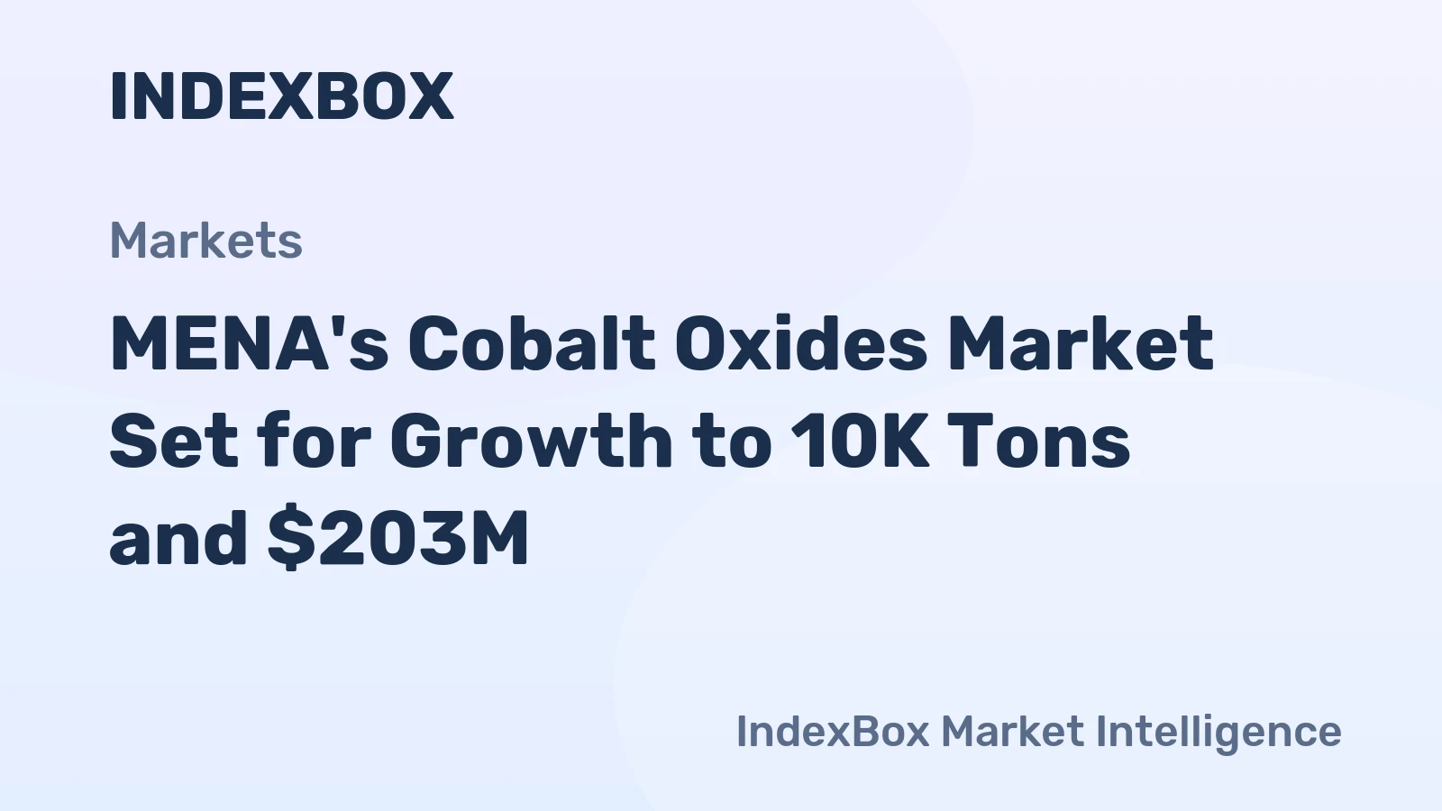 MENA's Cobalt Oxides Market Set for Growth to 10K Tons and $203M