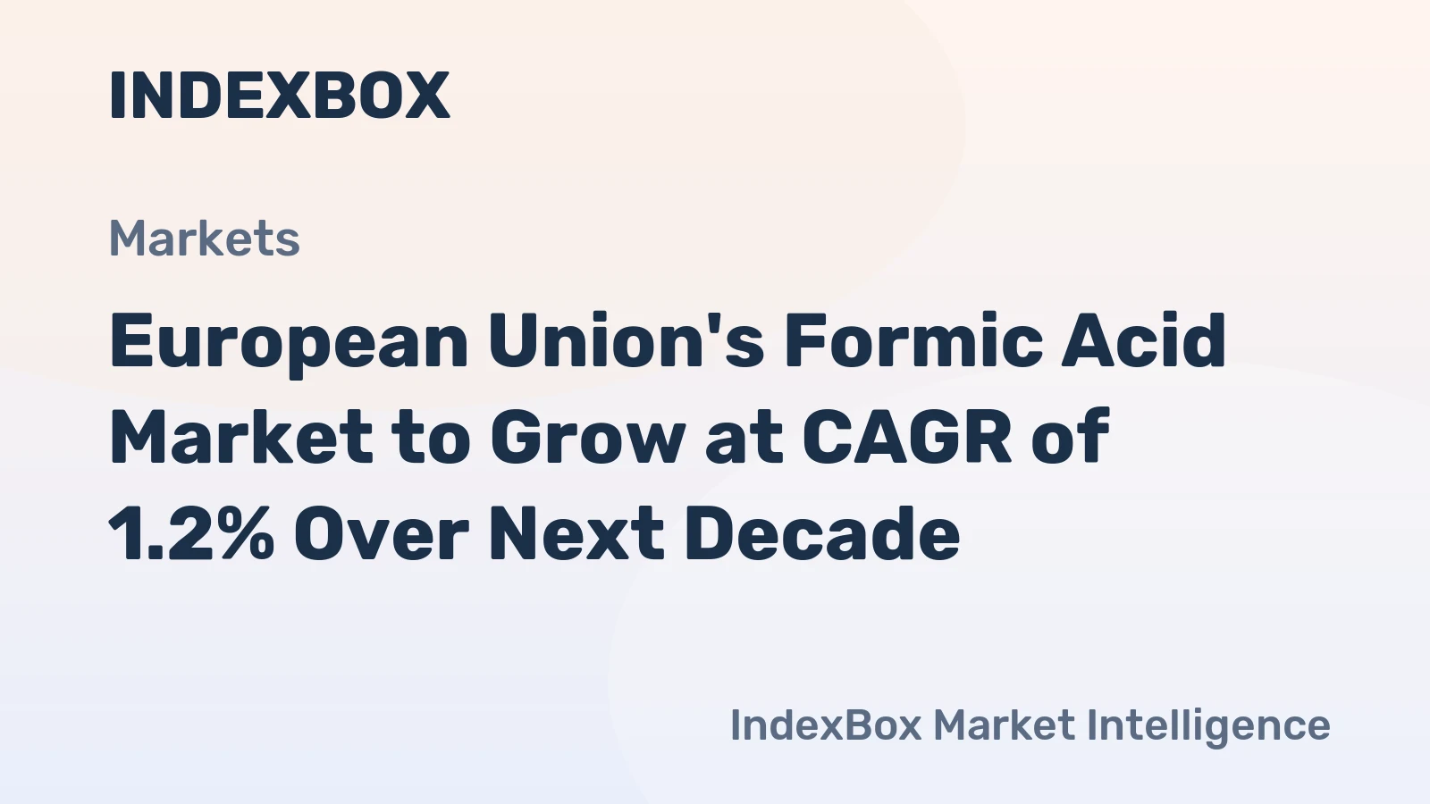 European Union's Formic Acid Market to Grow at CAGR of 1.2% Over Next Decade