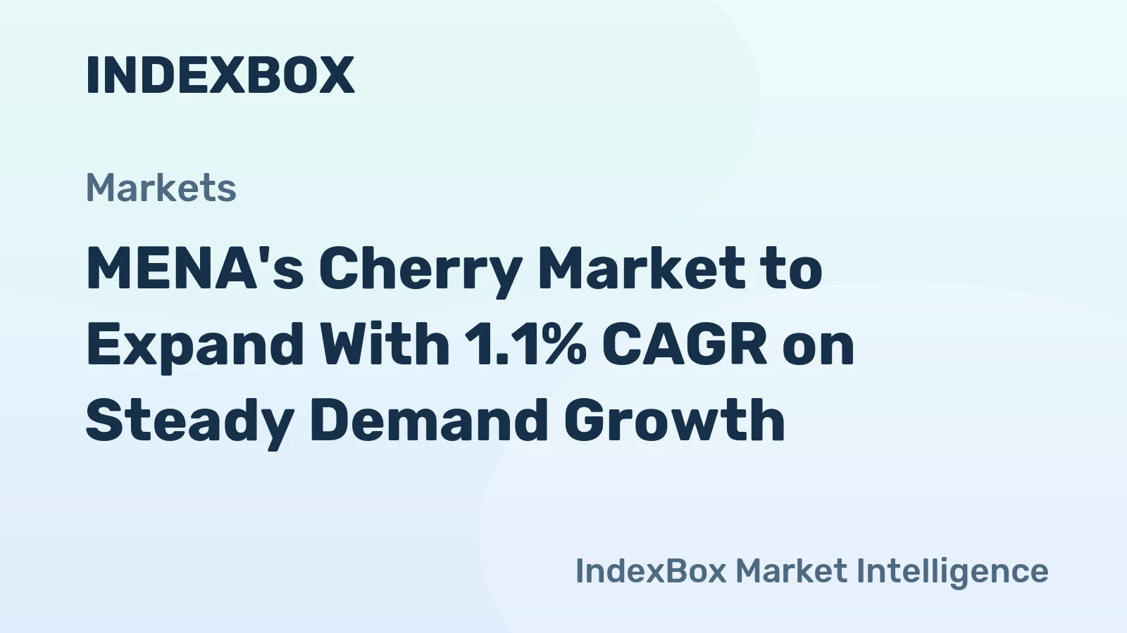 MENA's Cherry Market to Expand With 1.1% CAGR on Steady Demand Growth